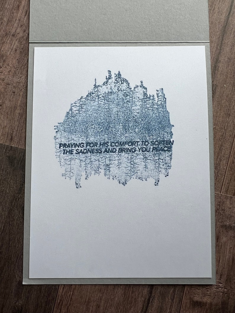 Sympathy Card Hand Stamped Using Stampin up Quiet Reflections Stamps - Etsy