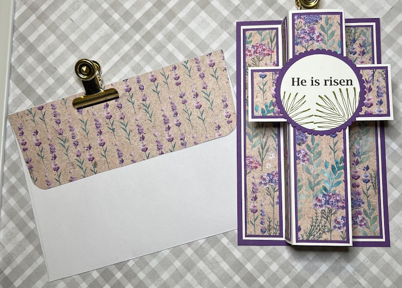 Easter Cross Card - Fun Fold Pop up Cross Card - Hand Stamped and Die ...