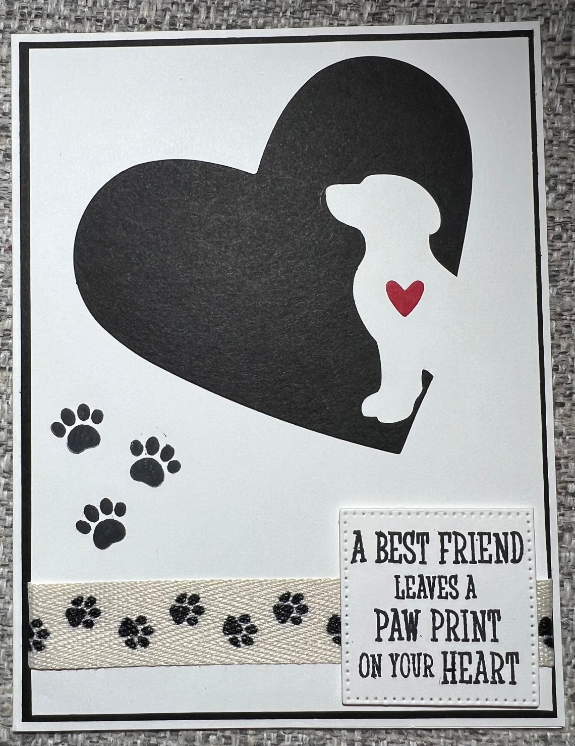 Dog Loss Sympathy Card - Hand Stamped. - Etsy