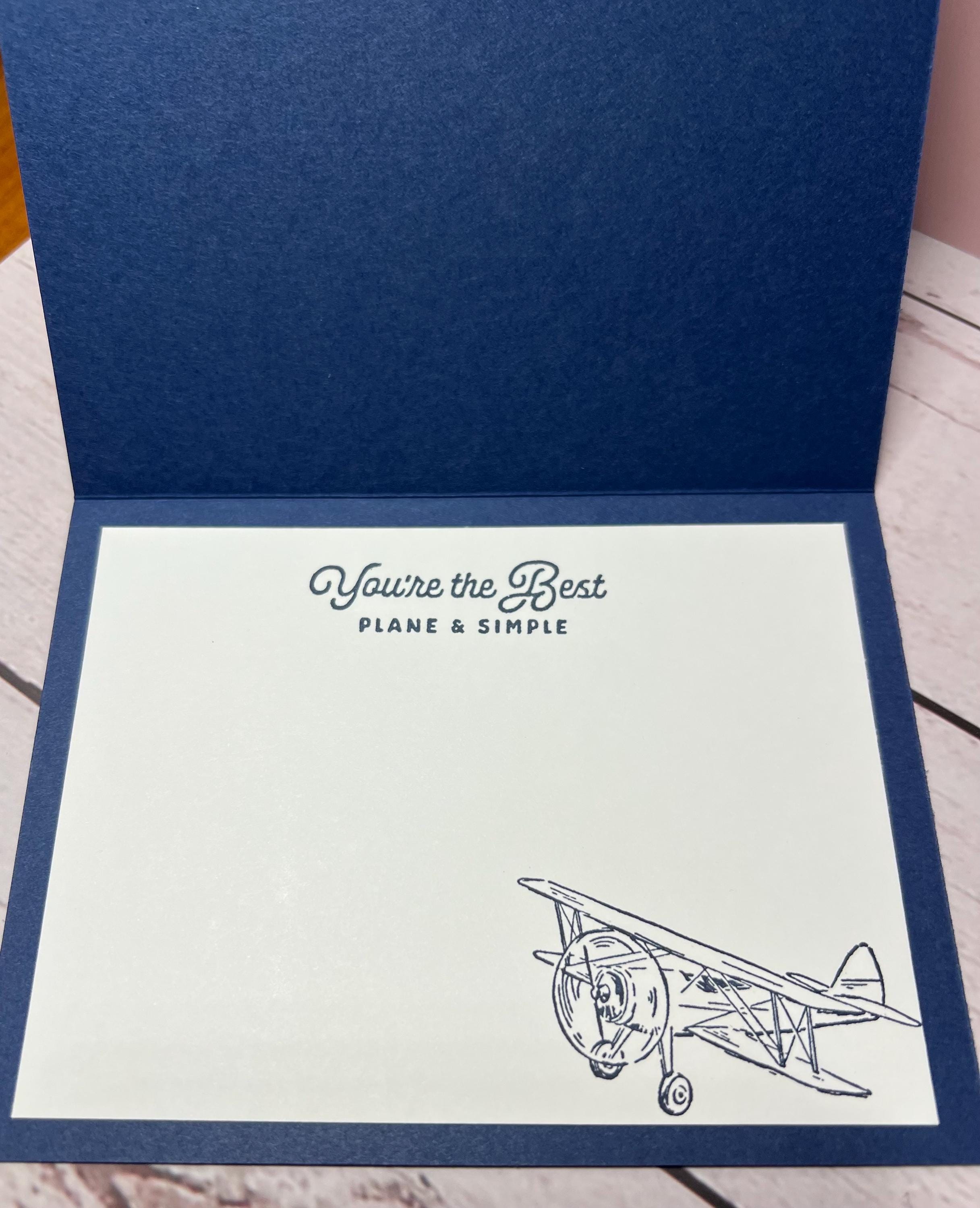 Airplane Birthday Cards - Hand Stamped and Die Cut Adventurous Sky Card ...