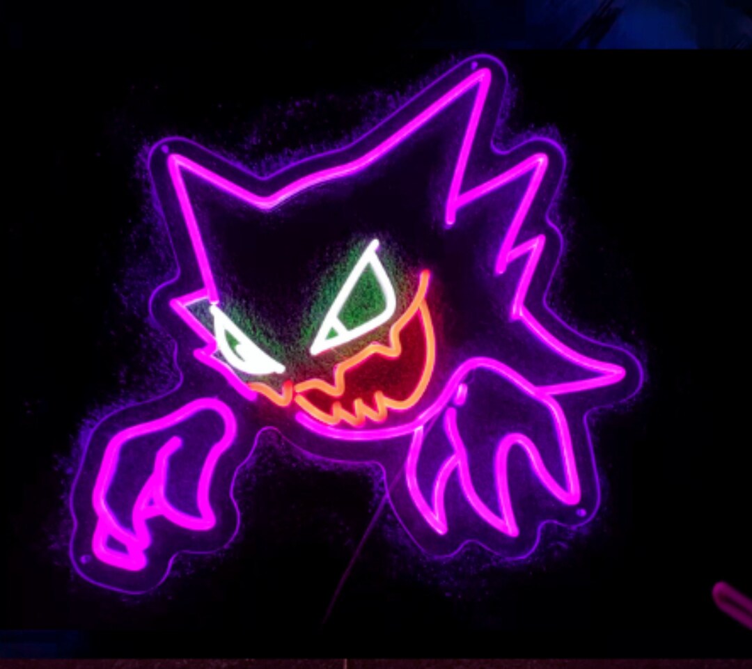 Custom LED Haunter Pokemon Anime Room Neon Sign Japanese - Etsy