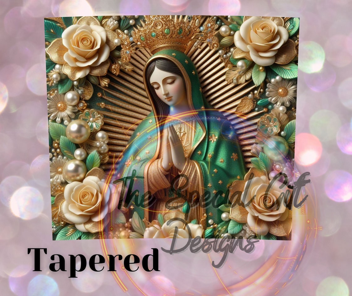 3D VIRGEN DE GUADALUPE Tumbler Wrap Png La Guadalupana Tumbler Wrap Png ...