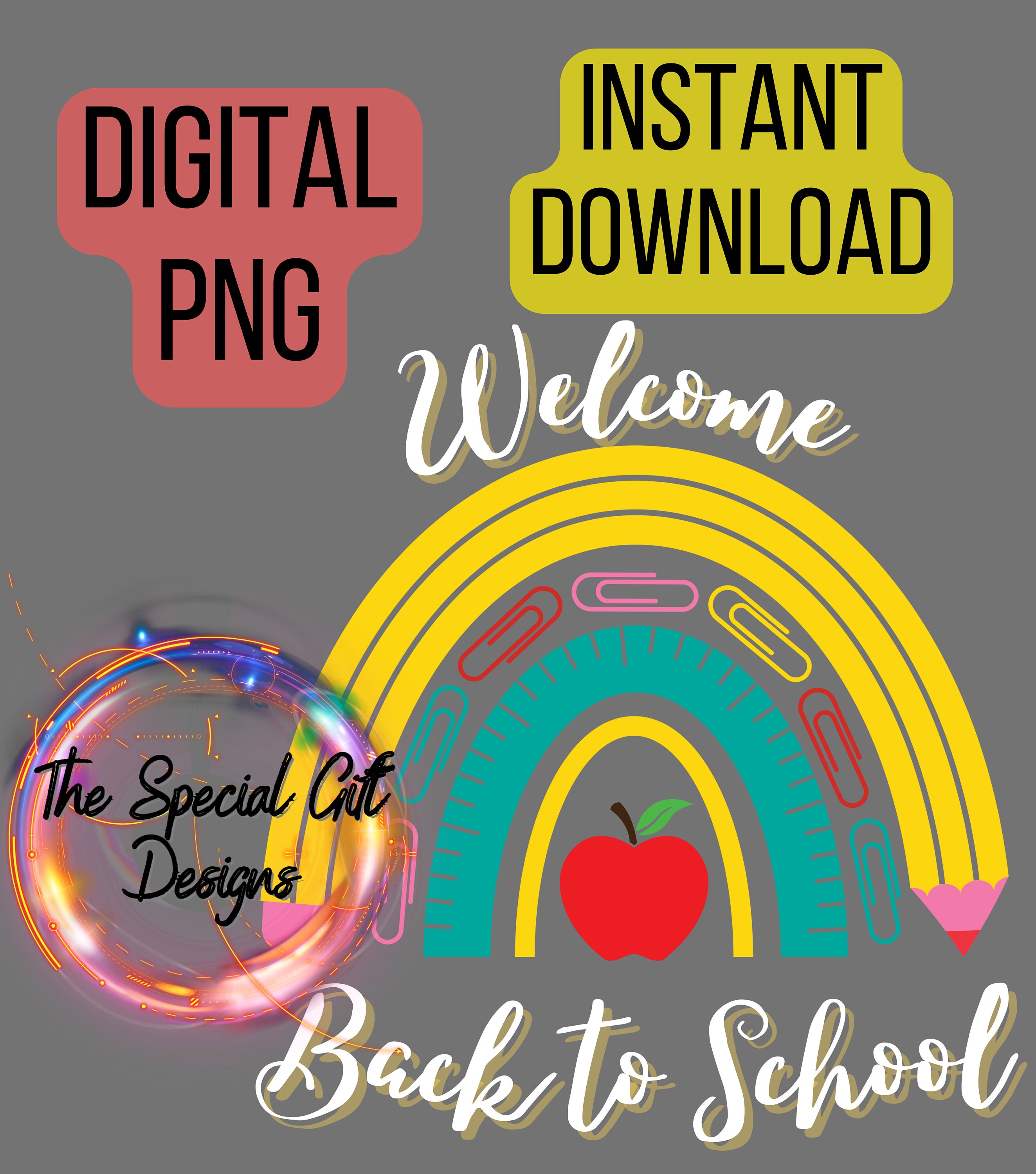 Welcome Back to School PNG, Rainbow Design for School, Pencil Rainbow ...