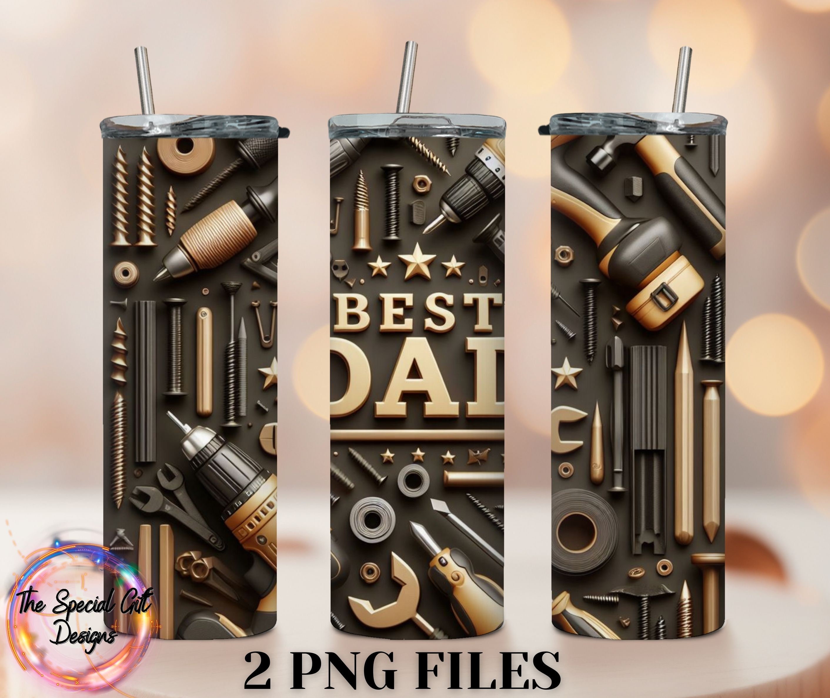 3D DAD Tumbler Wrap Png BEST Dad Tumbler Wrap 3D Fathers Day Tumbler ...