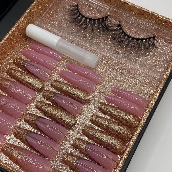 Medium Coffin Press on Nails - Etsy