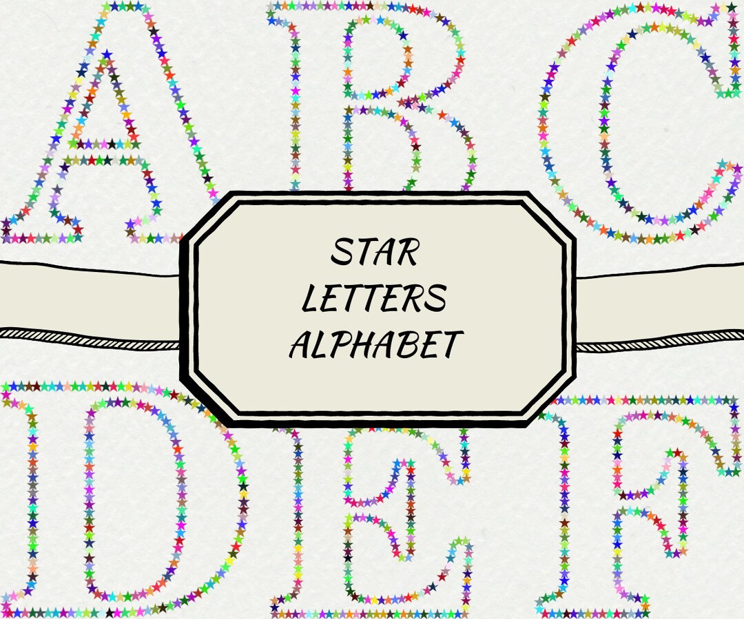 Star Alphabet Letters PNG Instant Download Printables - Etsy Canada