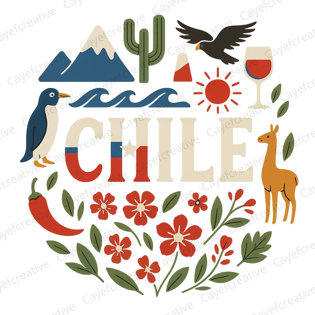 Chile - Commercial License · Digital Art Bundle · T-shirt Design With ...