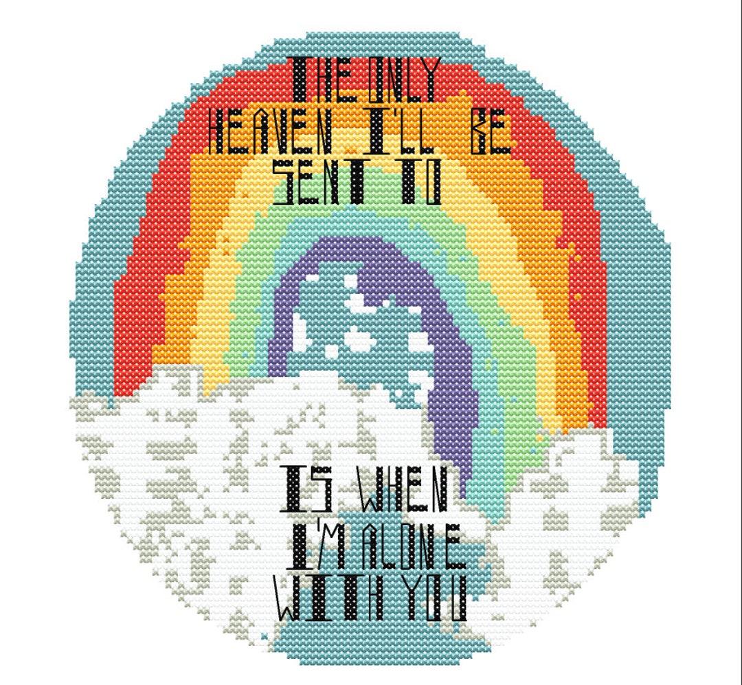 Only Heaven I'll Be Sent to Hozier Lyrics Cross Stitch Pattern - Etsy