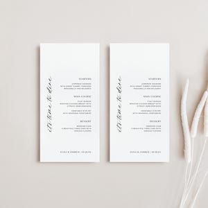 Editable Wedding Menu Template, Customizable DIY Buffet Card, Printable ...