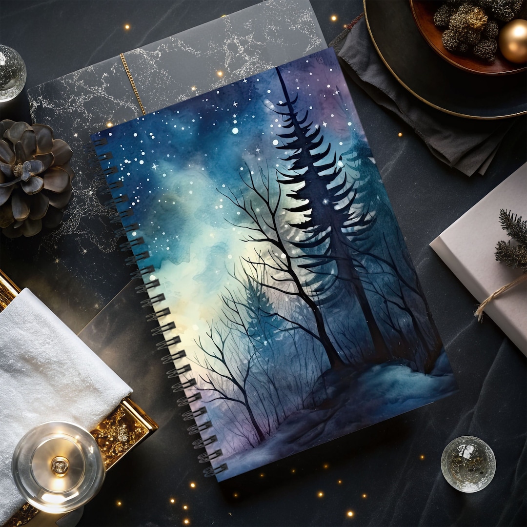 Forest Spiral Notebook, Dark Forest Journal, Writing Journal, Enchanted ...