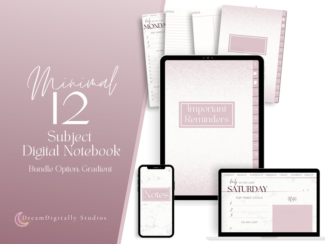 Digital Note Taking College Notebook Digital Hyperlink Goodnotes ...