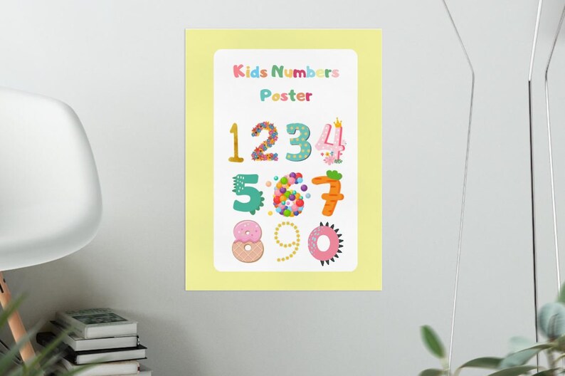Kids Homeschool Numbers Poster 0-9 - Etsy