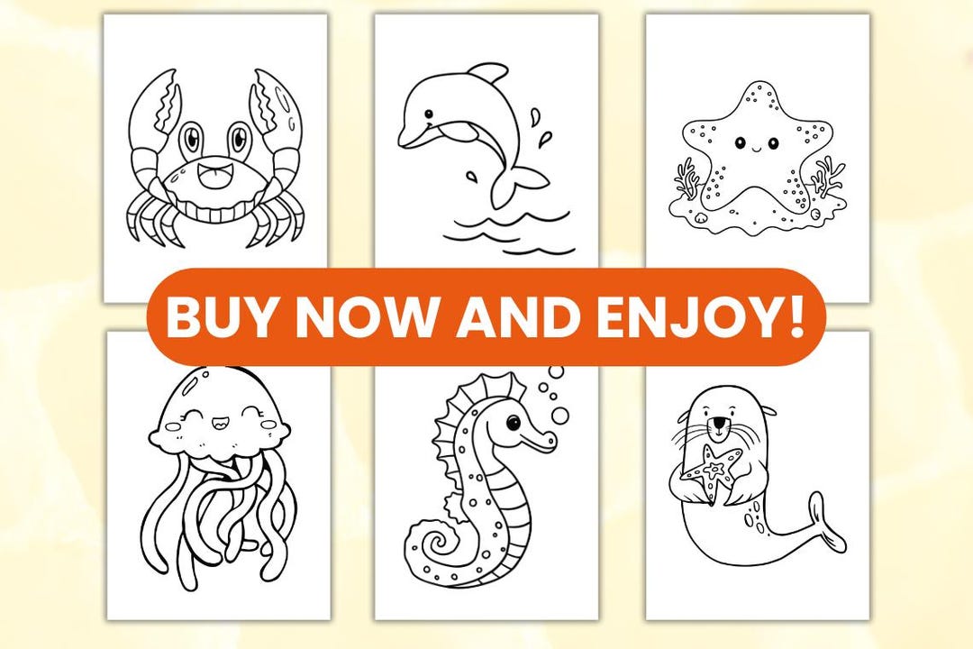 Ocean Coloring Page Sea Animals Coloring Book Sea Animals Coloring ...