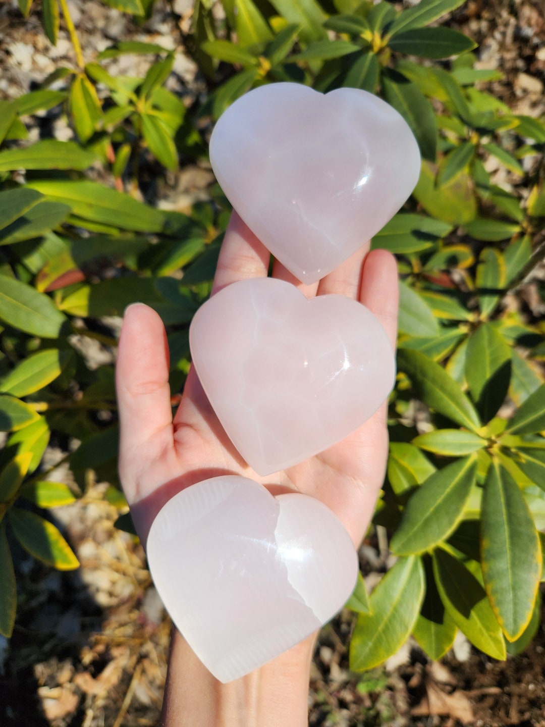 Pink Calcite Heart, Crystal Heart, Gemstone Heart, Crystal Gifts, Rocks ...