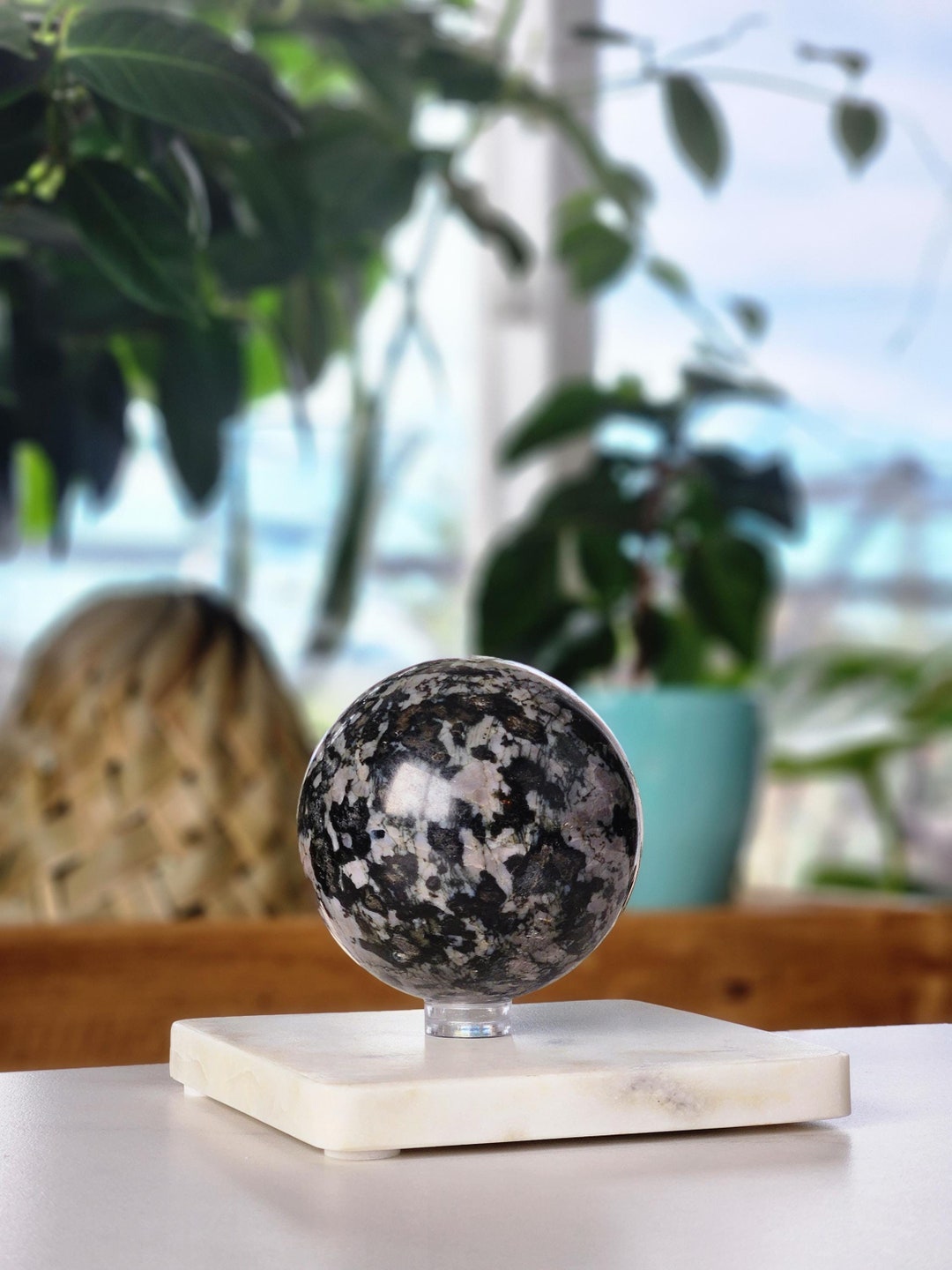 Indigo Gabbro Sphere, Merlinite Sphere, Crystal Sphere, Crystal Gifts ...