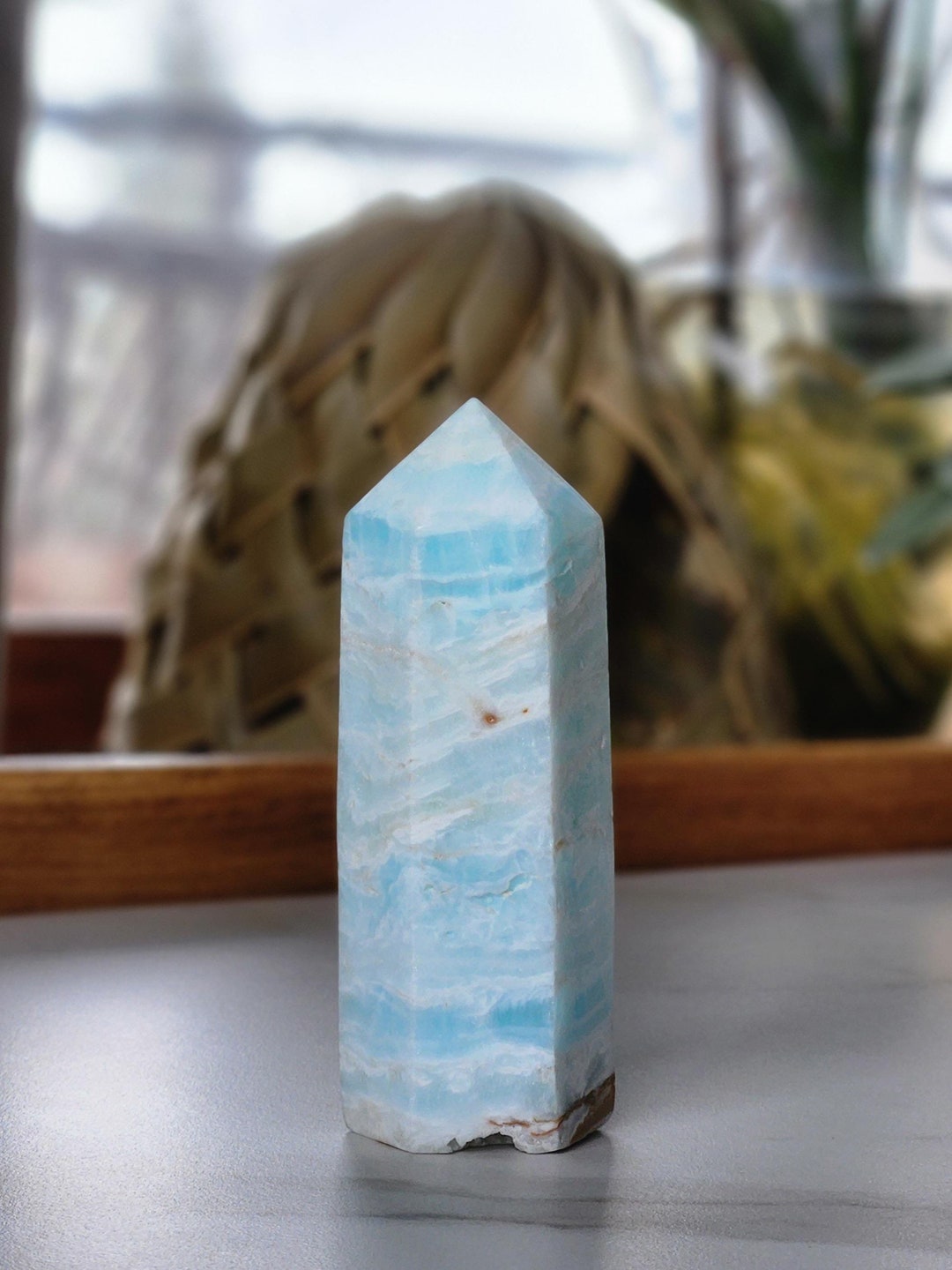 Caribbean Calcite Tower, Crystal Tower, Crystal Gifts, Natural Calcite ...