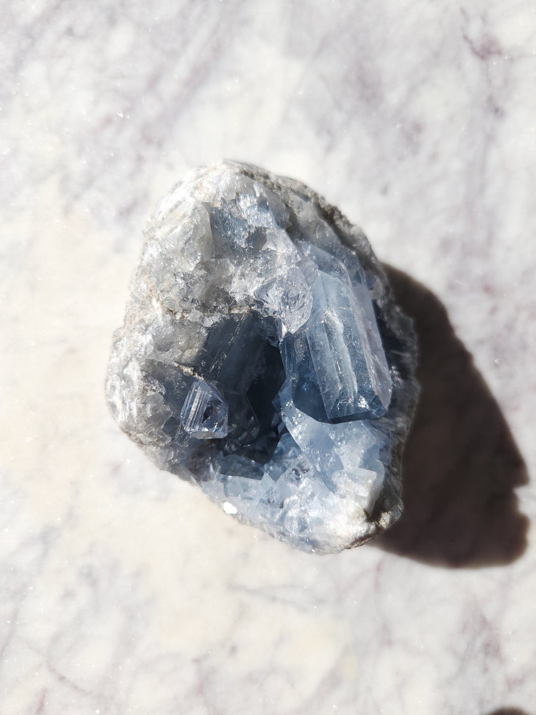 1.5 Lb Celestite Crystal Crystals Blue Crystal Celestite Cluster Raw ...