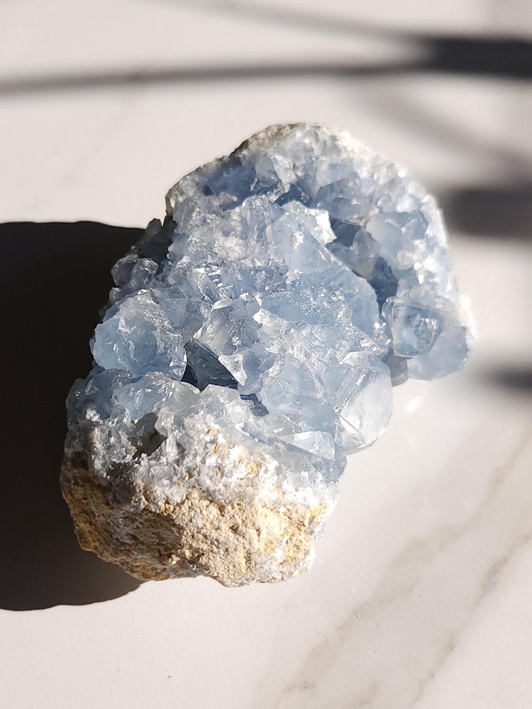 1.7 Lb Celestite Crystal Cluster, Celestite Geode, Raw Celestite, Blue ...