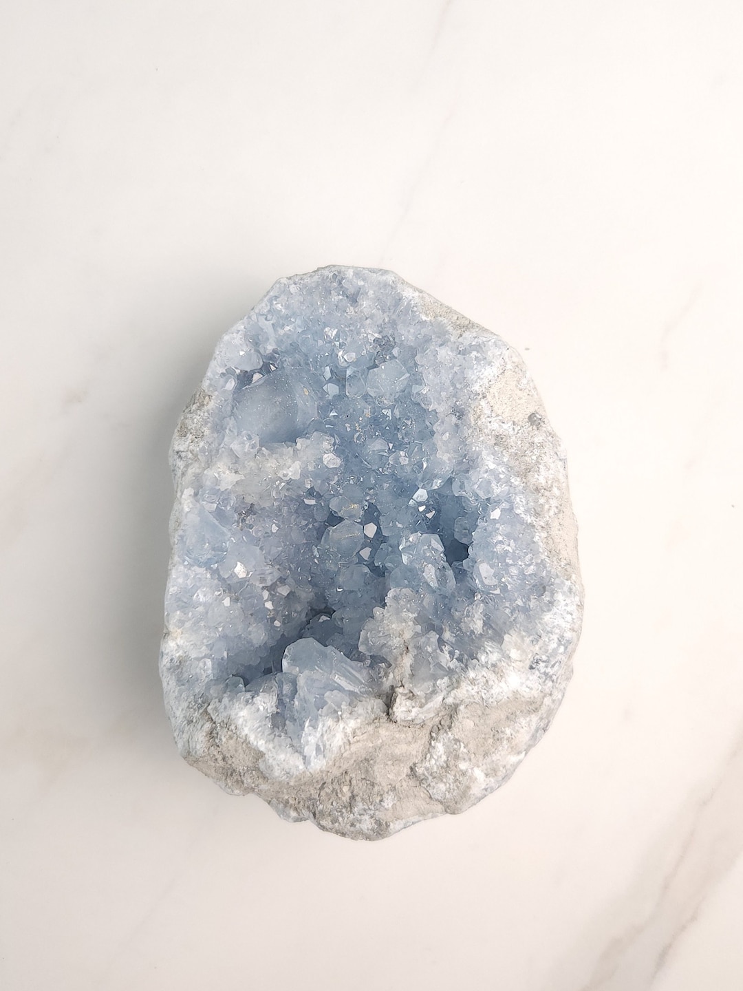 6.7 Lb Celestite Crystal Cluster, Celestite Geode, Blue Crystal, Rocks ...