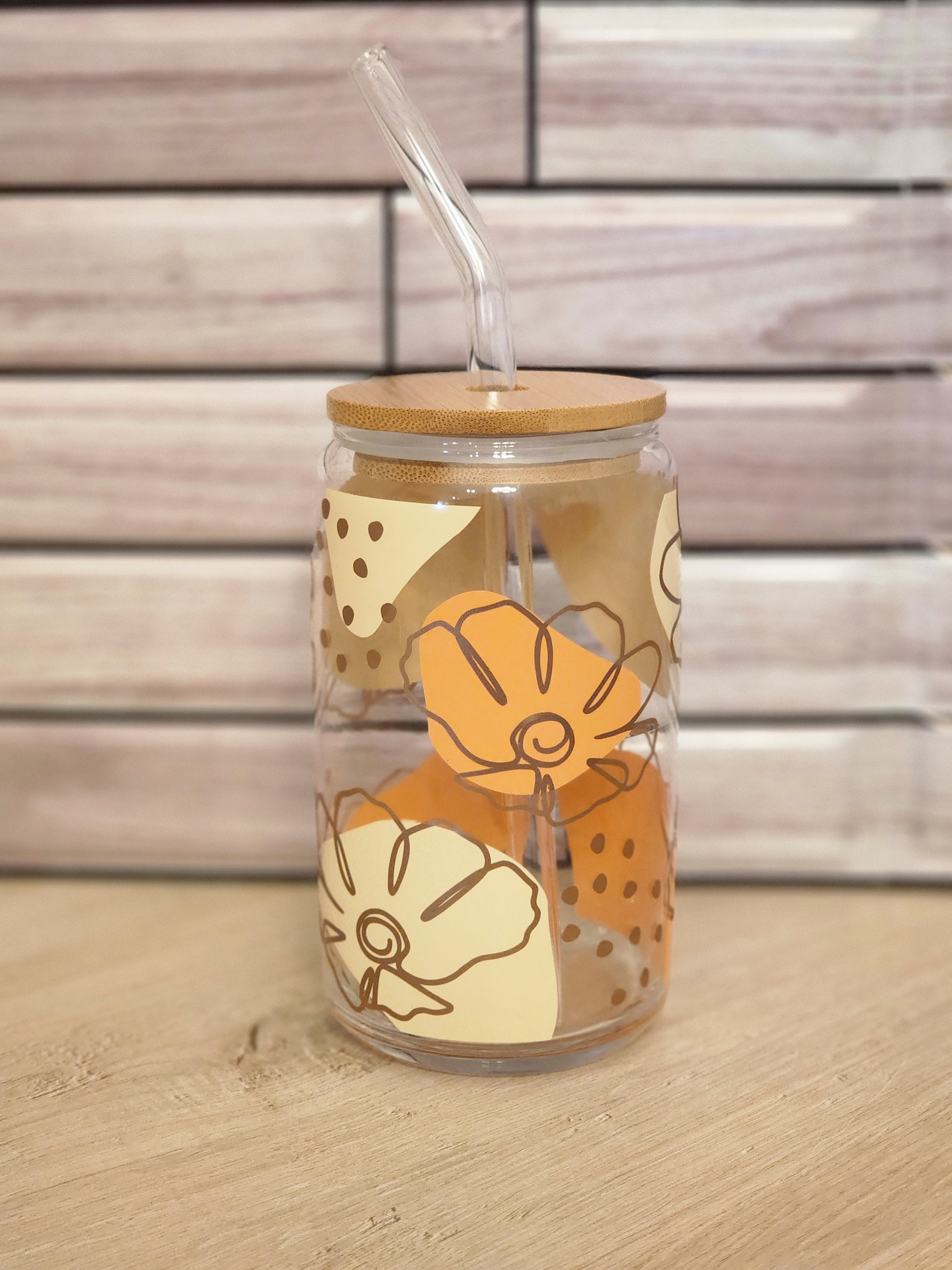 Boho Flower Glass Cup, Boho Flowers, Glass Cups, Flower Gifts, Coffee ...