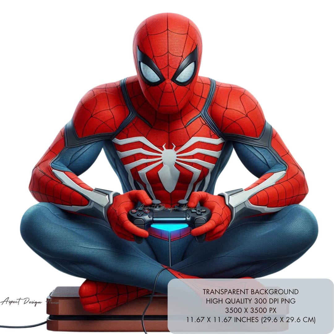 1 Spiderman Gamer PNG, Spidey PNG, Superhero High Quality 300 Dpi ...