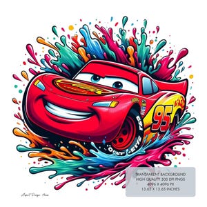 4 Lightning Mcqueen PNG Sublimation Design, Cars PNG, Cars Images ...