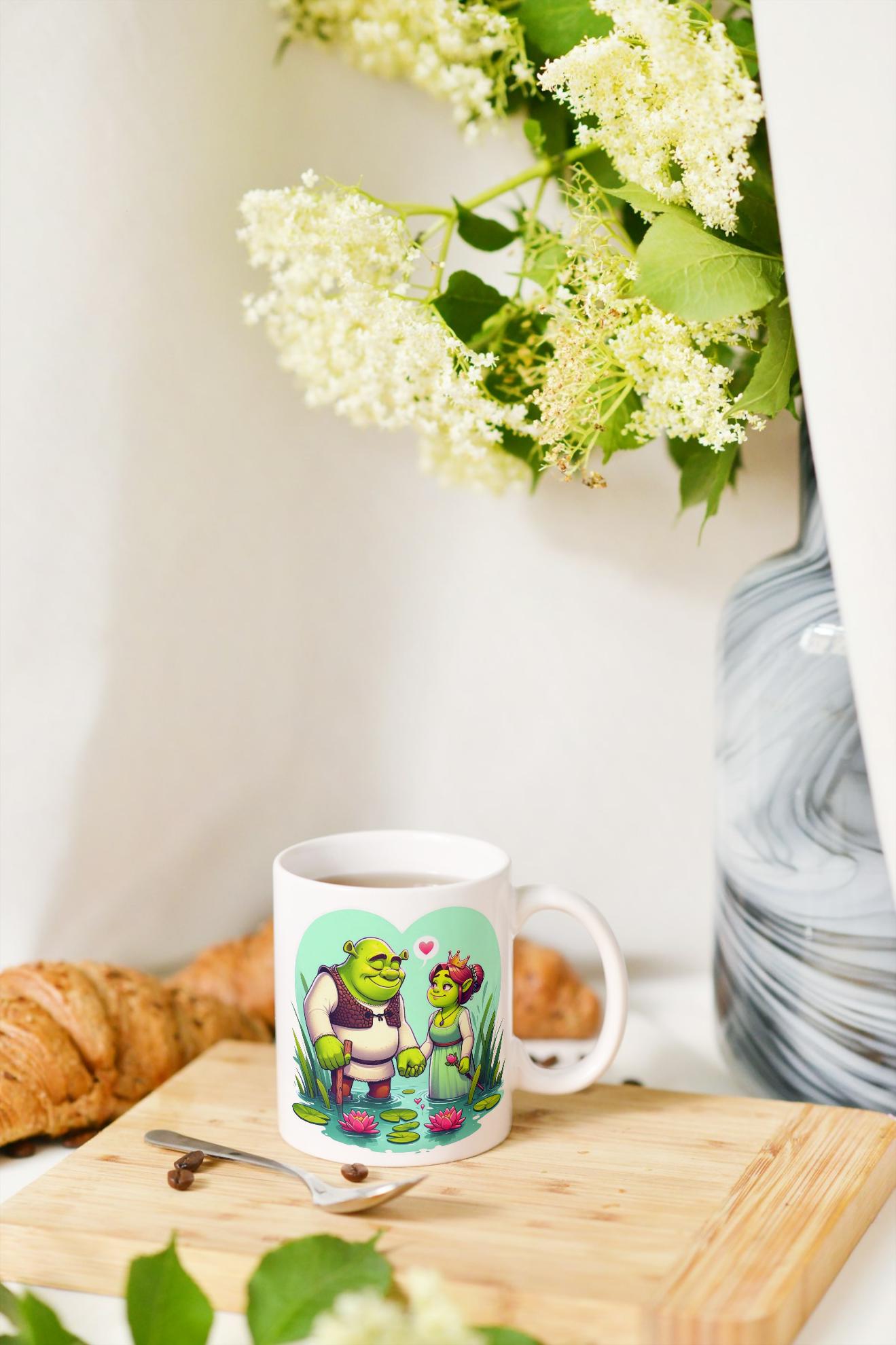 3 Shrek and Fiona Chibi PNG, Kids Valentine's Day PNG, Sublimation ...