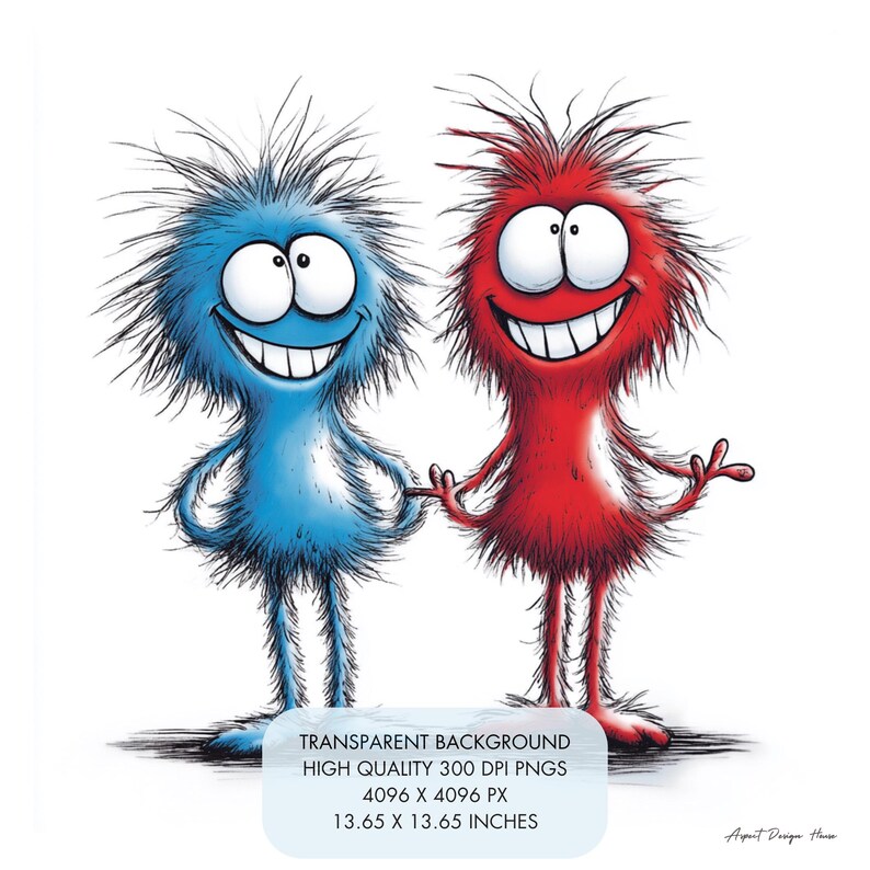 Thing 1 and Thing 2 PNG, SINGLE IMAGE, Transparent Background, High ...