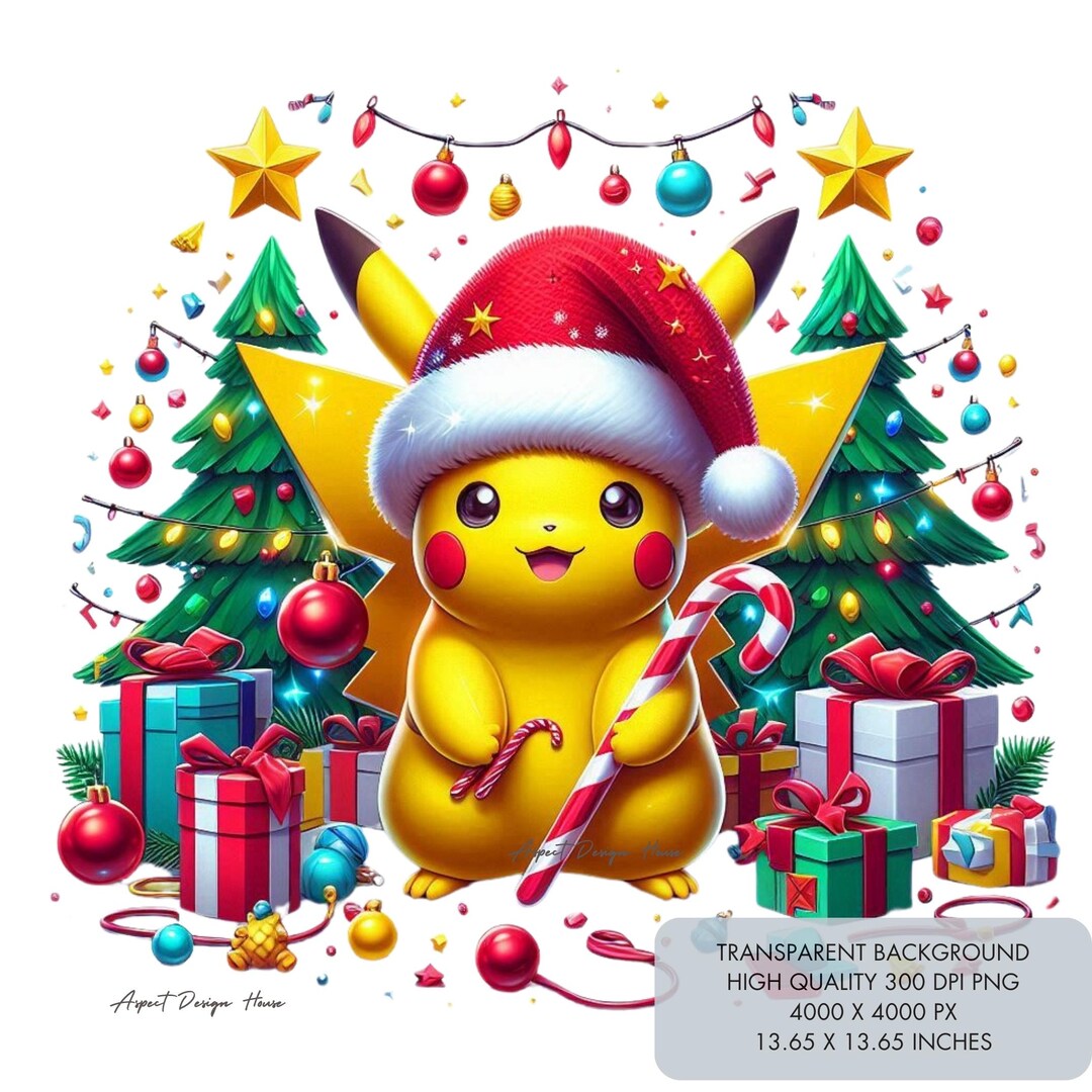 2 Pikachu Christmas PNG, Christmas Pokemon Sublimation Designs High ...