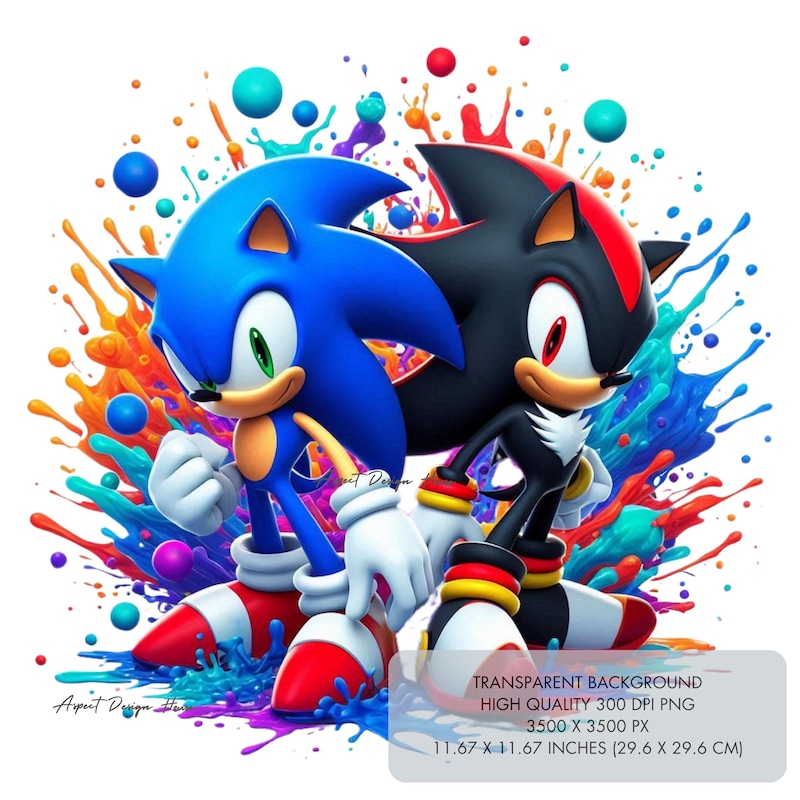 Sonic and Shadow Purr - Etsy New Zealand