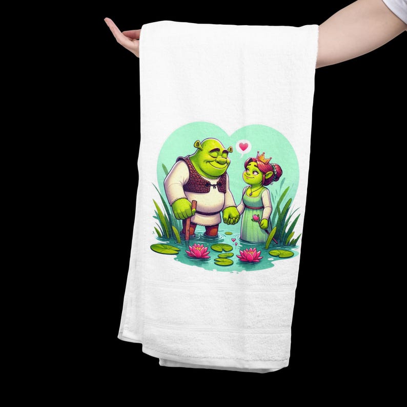 3 Shrek and Fiona Chibi PNG, Kids Valentine's Day PNG, Sublimation ...