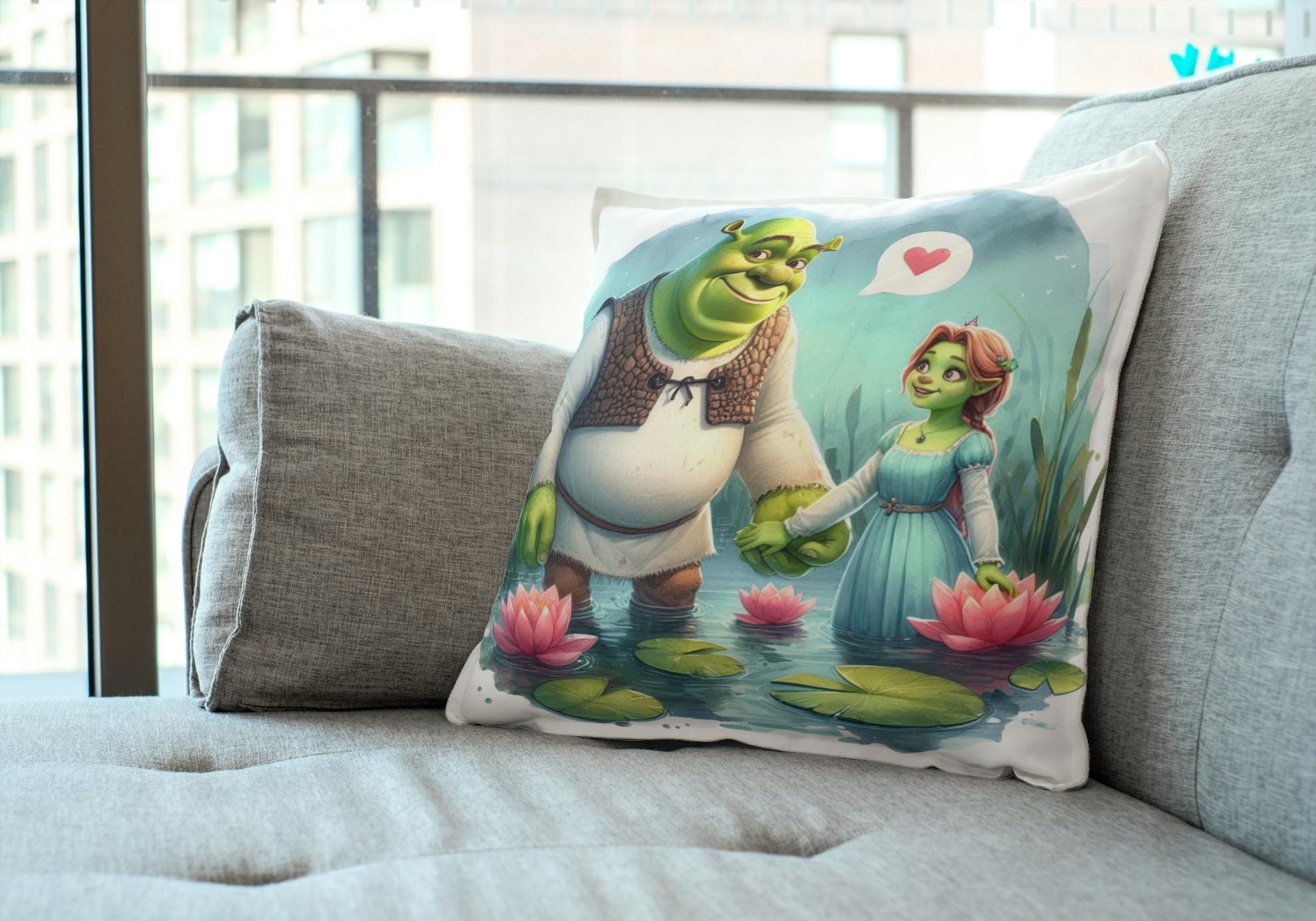 3 Shrek and Fiona Chibi PNG, Kids Valentine's Day PNG, Sublimation ...