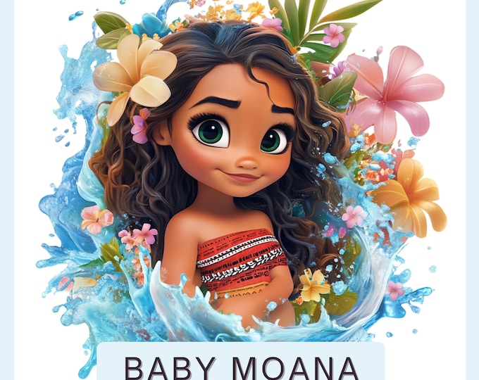 Baby Moana PNG Clipart Instant Digital Download - Etsy México
