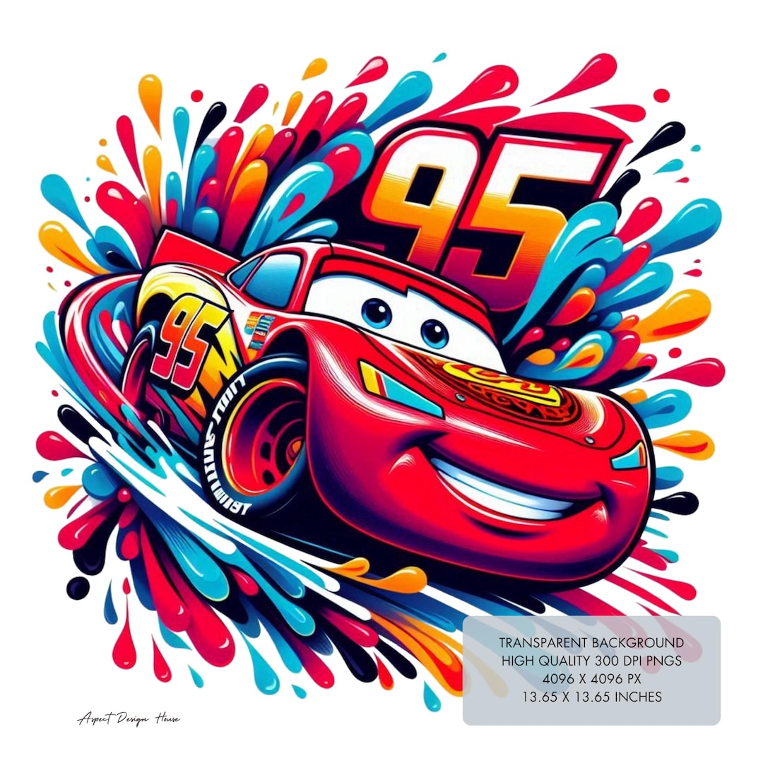 4 Lightning Mcqueen PNG Sublimation Design, Cars PNG, Cars Images ...