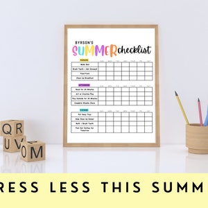Summer Bucket List, Summer Chore Chart, Kids Schedule Chart, Kids ...
