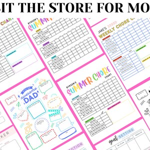 Summer Bucket List, Summer Chore Chart, Kids Schedule Chart, Kids ...