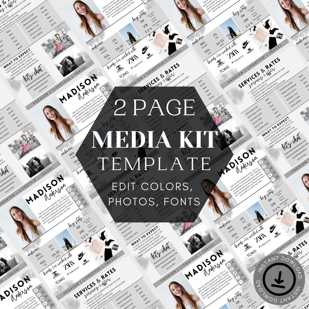 Ugc Portfolio Template, Blogger Media Kit, Social Media Manager ...