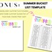 Summer Bucket List, Summer Chore Chart, Kids Schedule Chart, Kids ...