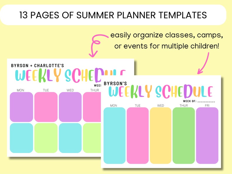 Summer Bucket List, Summer Chore Chart, Kids Schedule Chart, Kids ...