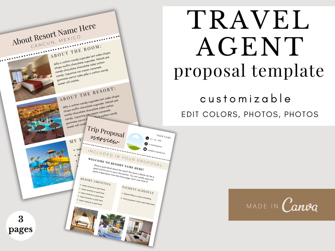 Travel Agent Proposal Template, Travel Packing List, Travel Itinerary ...
