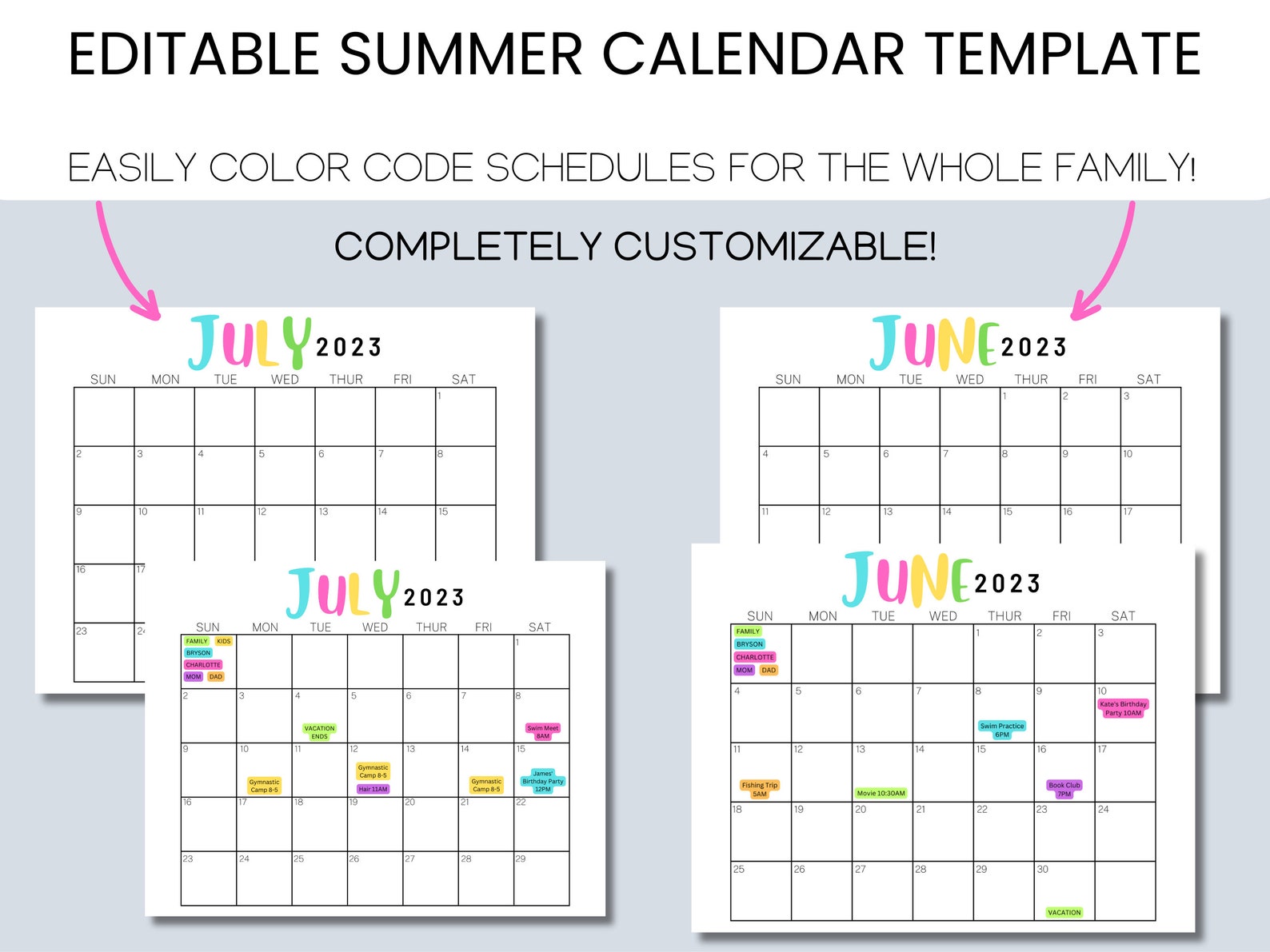 Summer Bucket List, Summer Chore Chart, Kids Schedule Chart, Kids ...