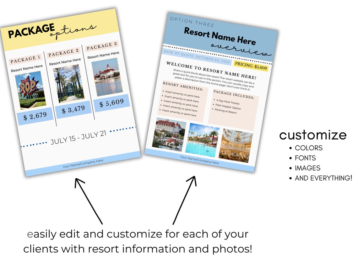 Travel Agent Proposal Template, Travel Agent Itinerary Template, Travel ...