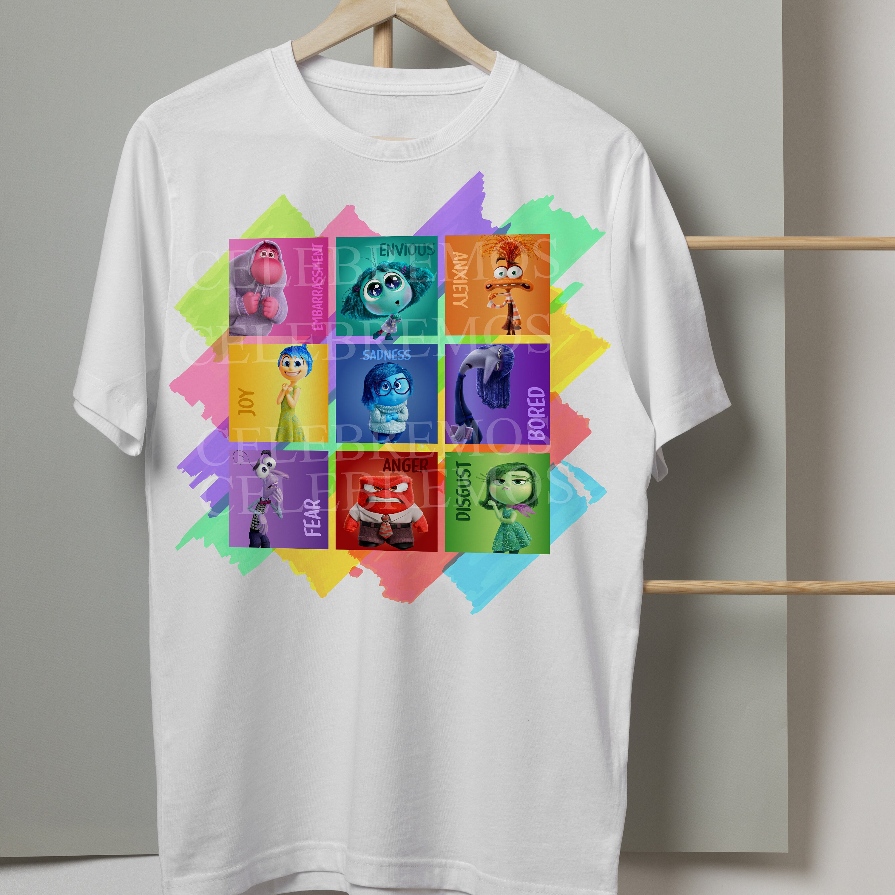 3 diseños, Inside Out 2, diseño para camisa, taza, vasos y más ...