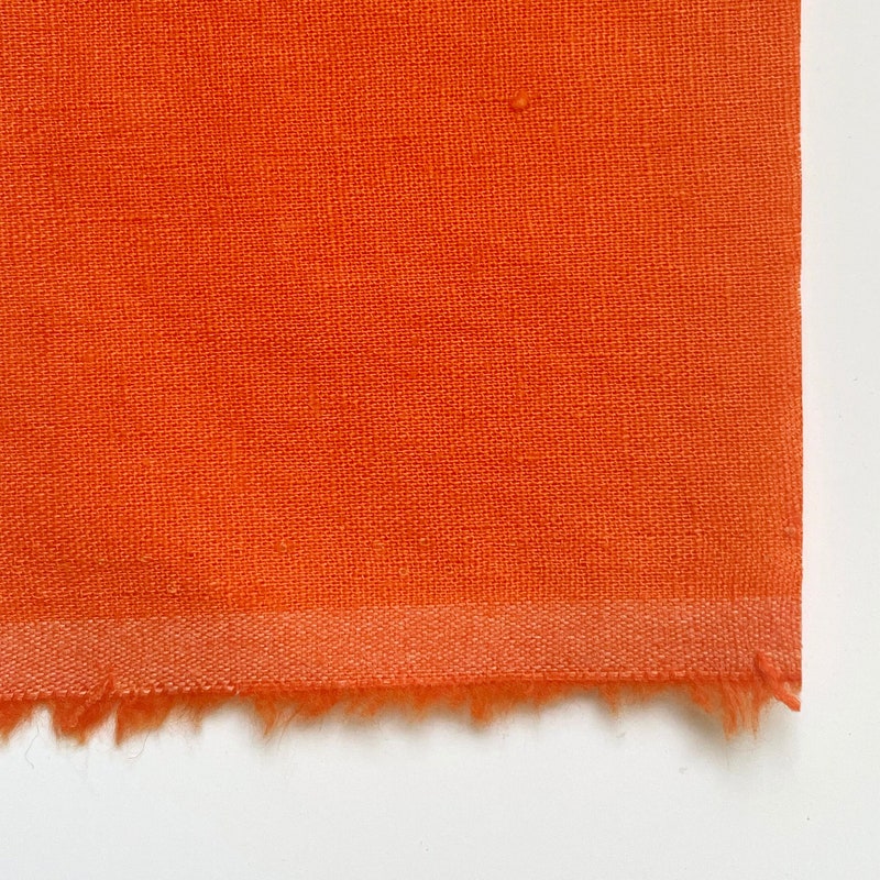 Orange Linen Fabric - Etsy