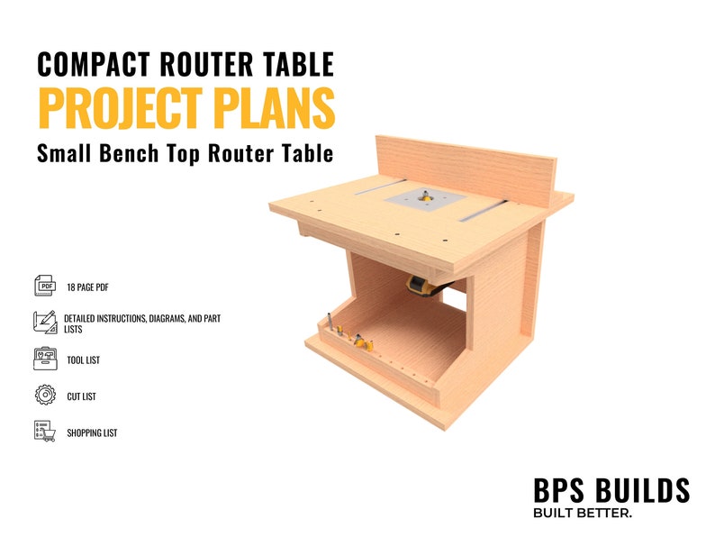 Compact Router Table Plan - Etsy