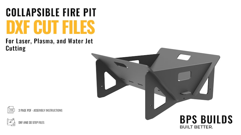 Collapsible Fire Pit DXF Files: DIY Laser, Plasma, Water Jet Cut ...