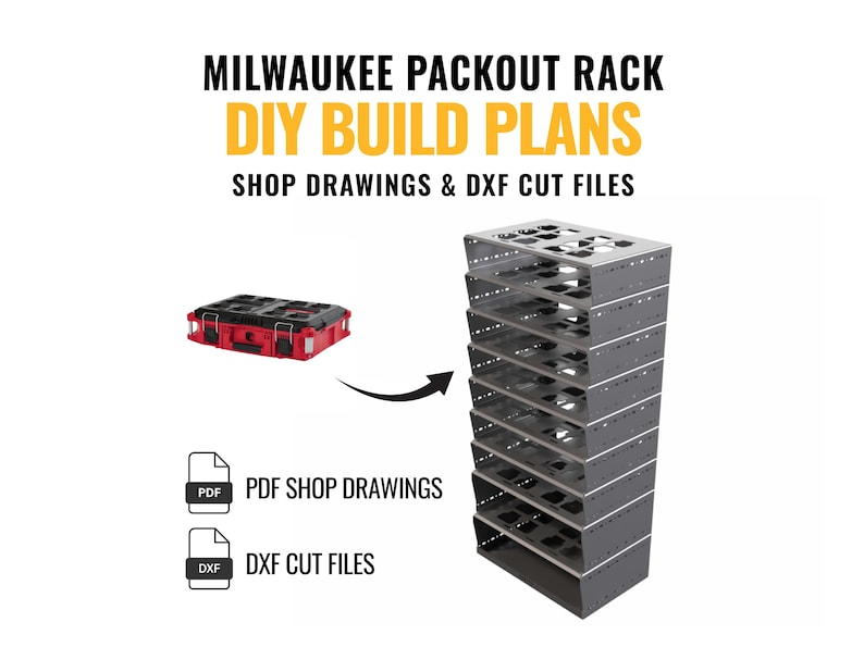 DIY Milwaukee Packout Rack - Build Plans & DXF Files - Etsy Canada