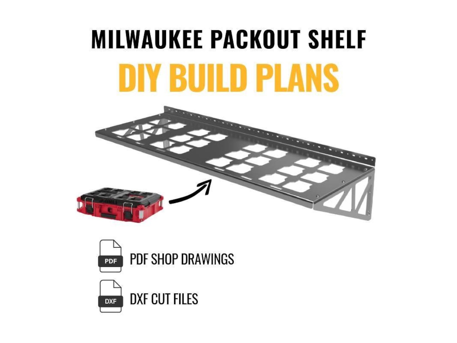 DIY Milwaukee Packout Shelf - Build Plans & DXF Files - Etsy