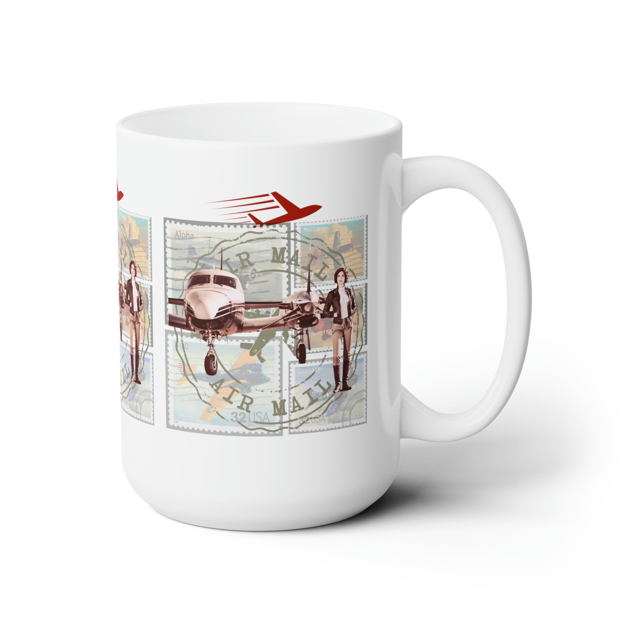 Graphic Aviation Mug 15oz, Aircraft Lover Mug, Airplane Lover Gift ...