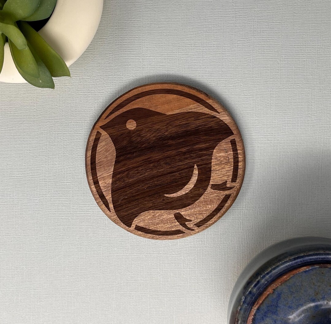 Japanese Coaster | ちどり | Laser Engraved With Traditional Japanese ...